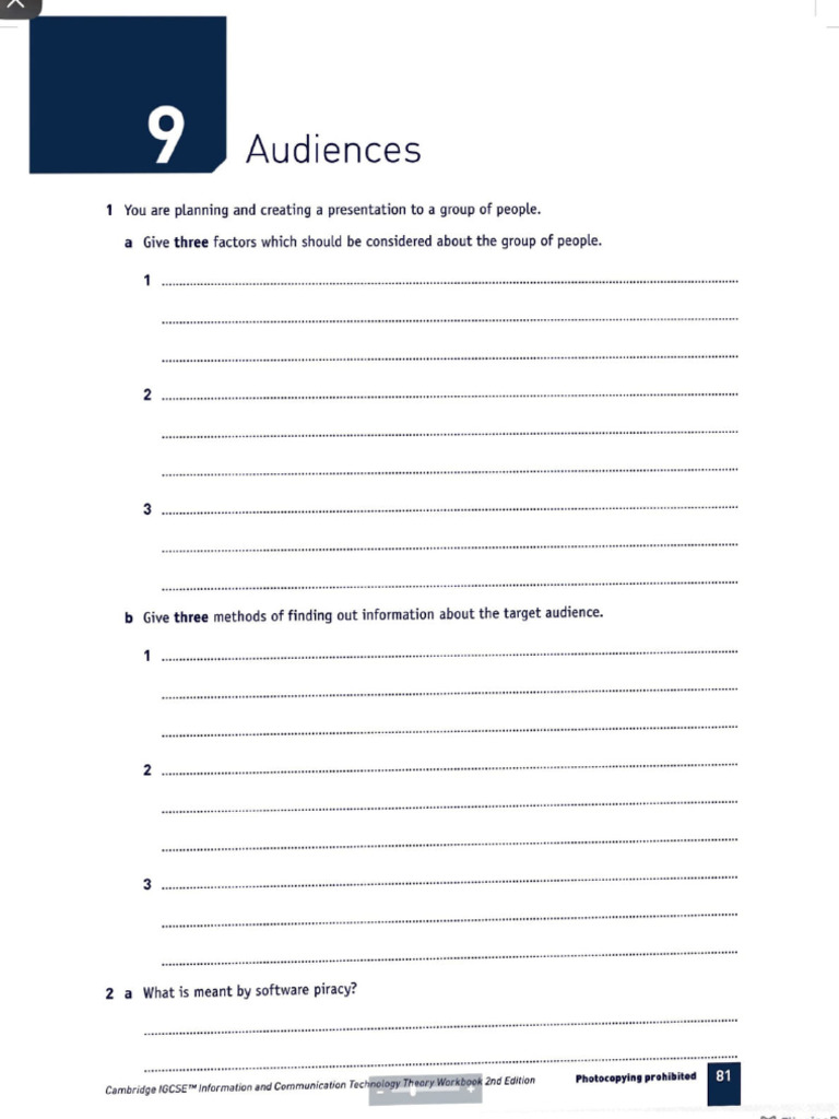 Chapter 9 - Audiences - ICT - QP | PDF