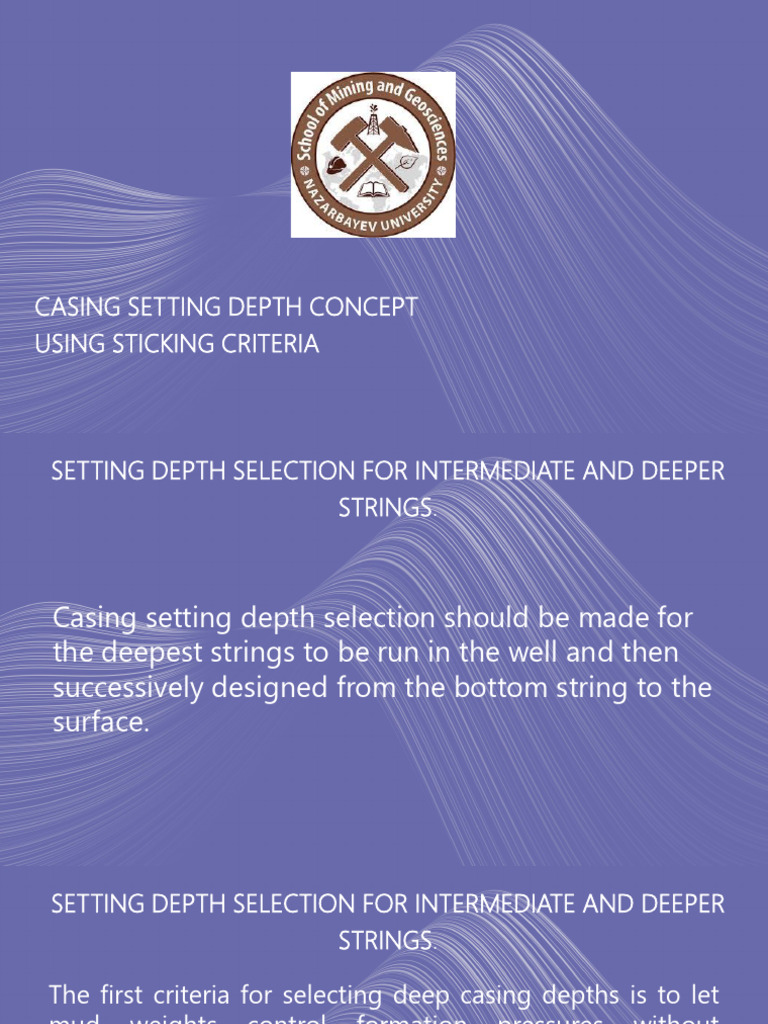 CASING Setting DEPTH CONCEPT | PDF | Casing (Borehole) | Pressure