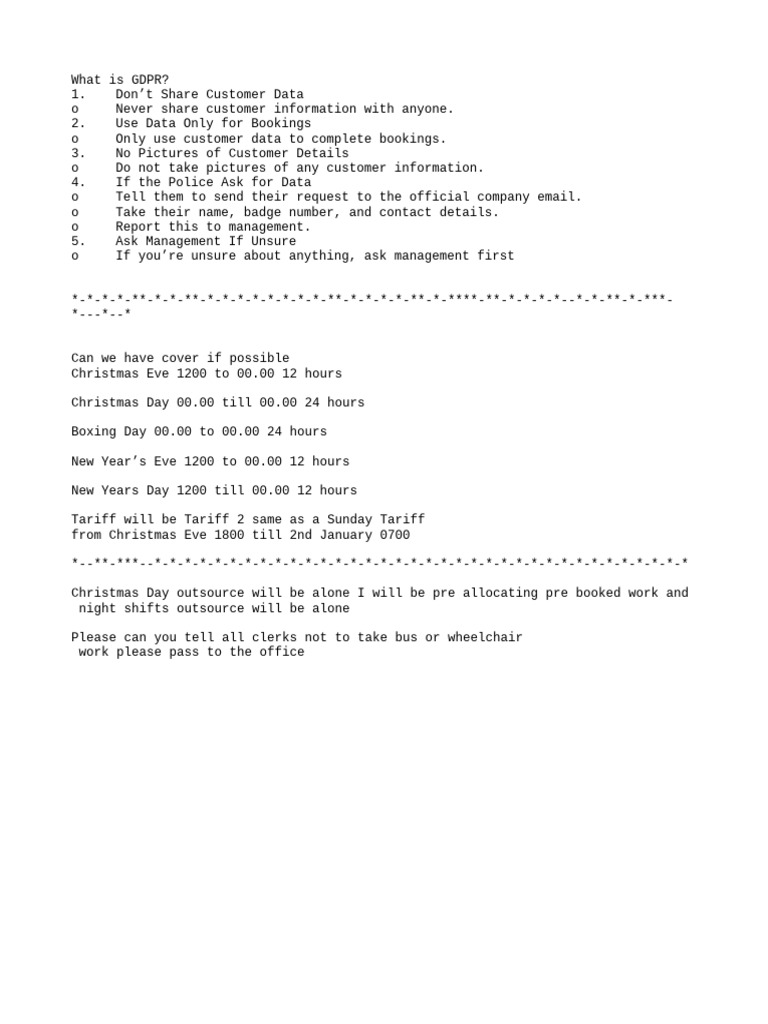 Special Instructions For Dels | PDF