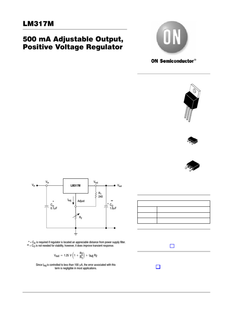 LM317M | PDF | Capacitor | Electricity