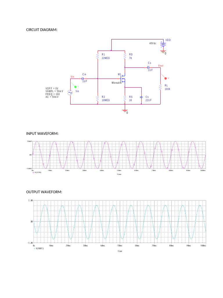 MOSFETCSVDBIAS (1) | PDF | Amplifier | Electromagnetism