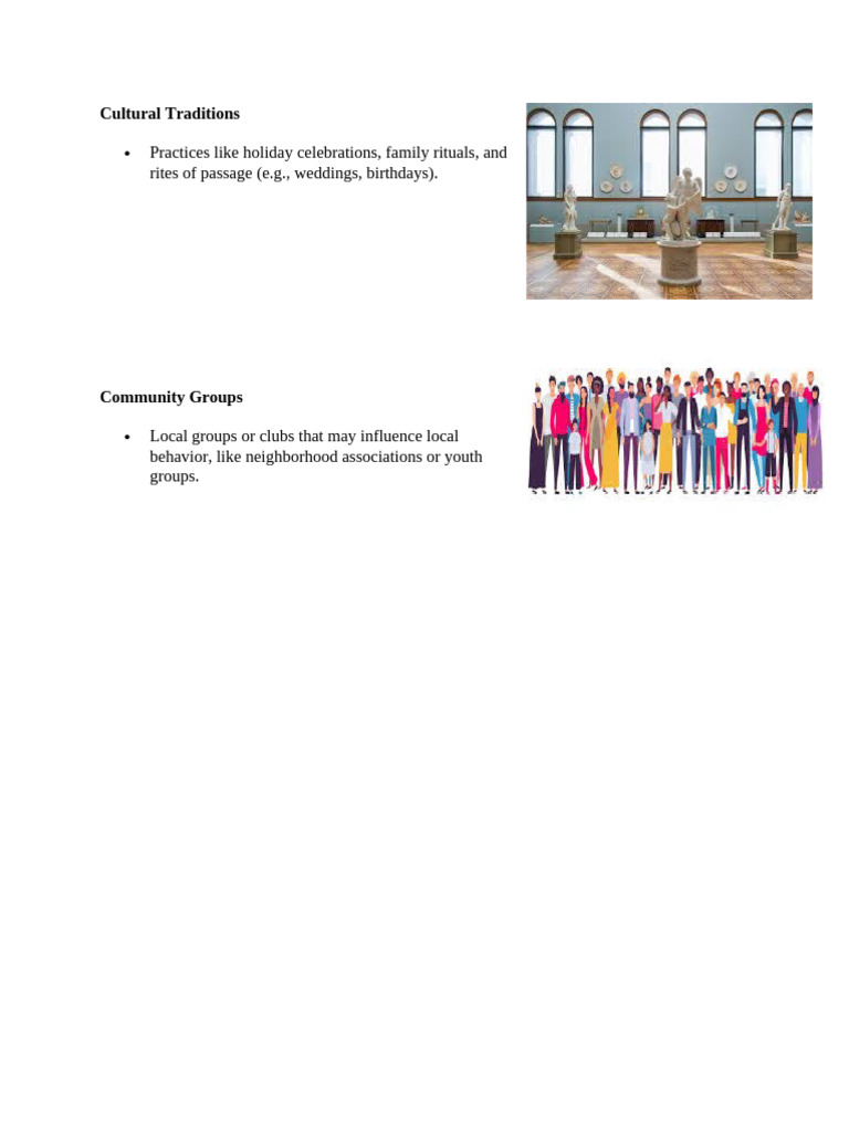 Cultural Traditions & Community Groups | PDF