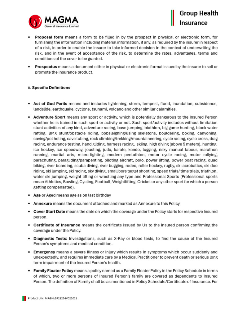 Magna Group Health Insurance8 | PDF | Insurance