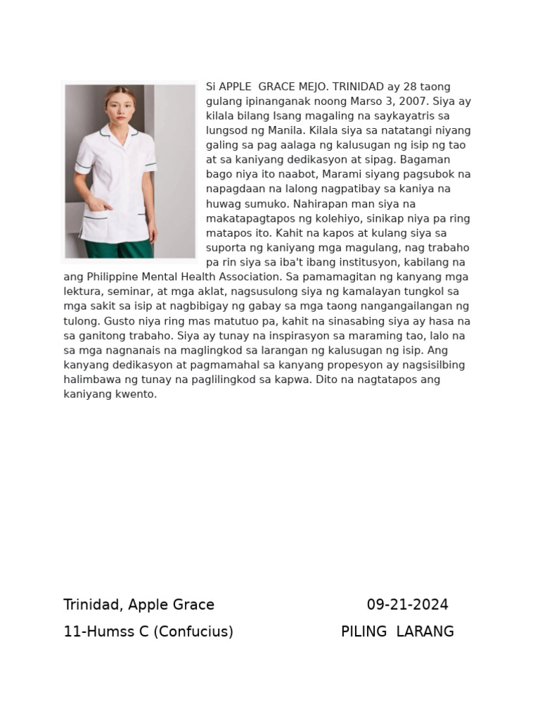 Bionote Template | PDF