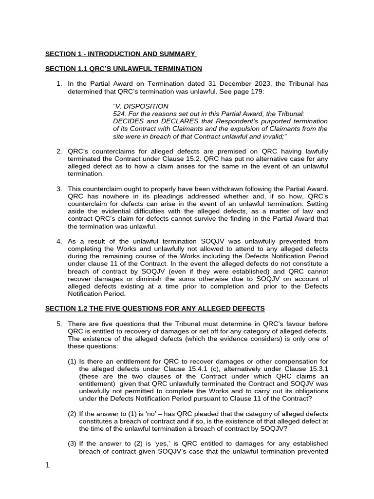 Doha Metro - Defects - Draft Opening(2023735794.1.Docx)[1] | PDF ...