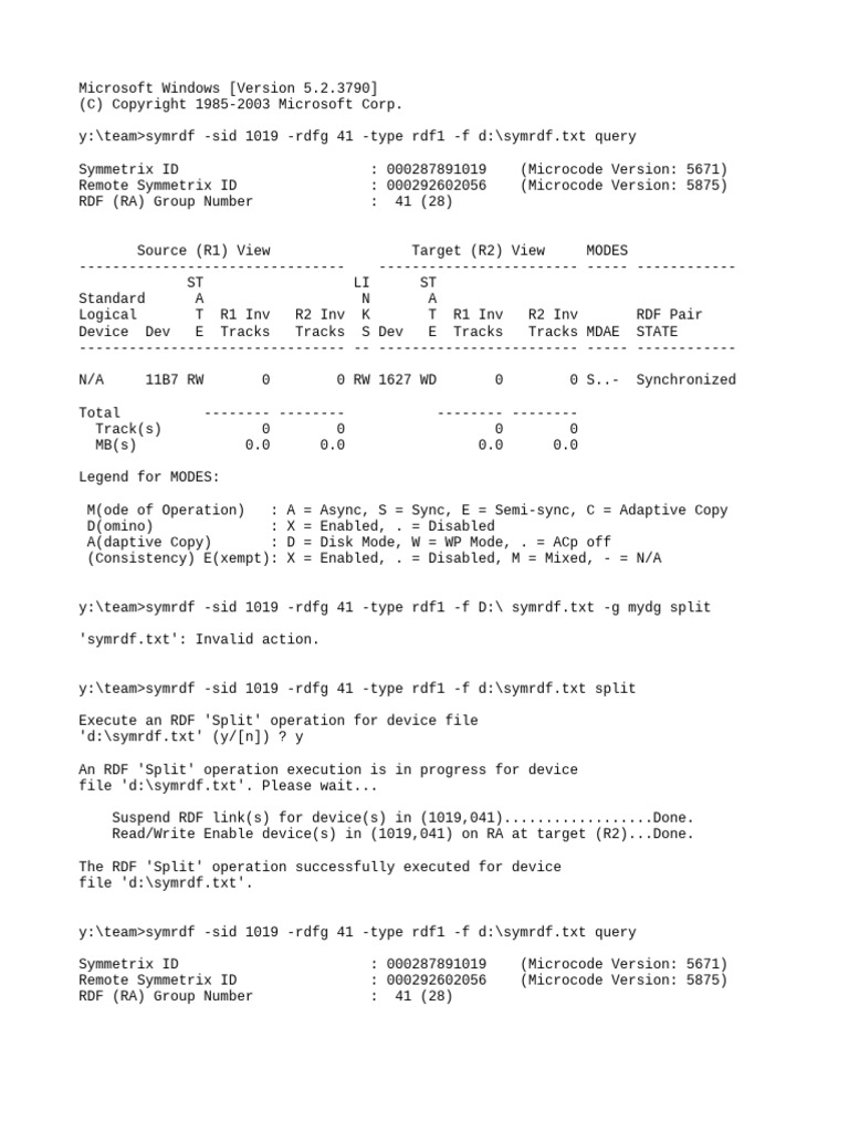 SRDF operations | PDF | Computing | System Software
