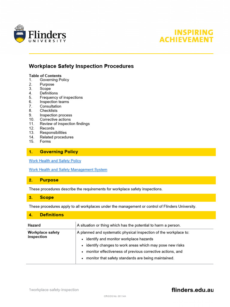 Workplace Safety Inspection | PDF | Occupational Safety And Health | Safety