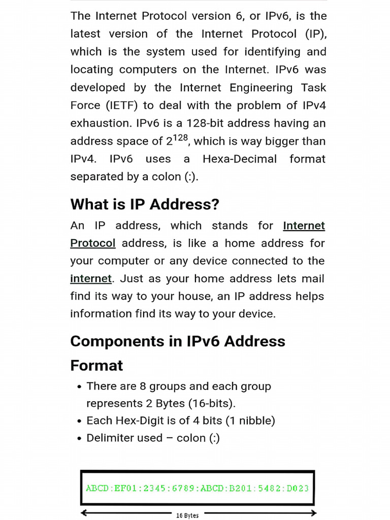 Ipv 6 | PDF