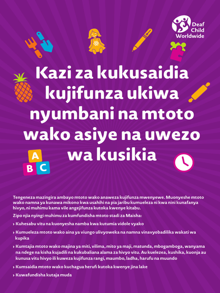 Home Learning Activities Swahili | PDF