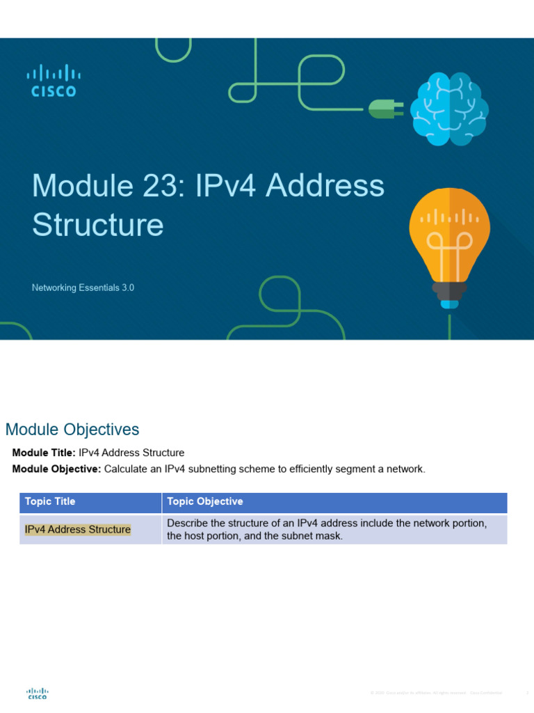 Module 23 Ipv4 Address Structure Pdf Internet Architecture Network Layer Protocols