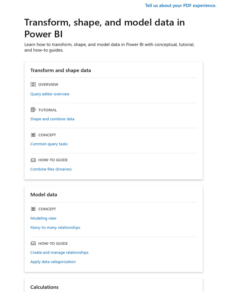 Power Bi Transform Model | PDF | Table (Database) | Software