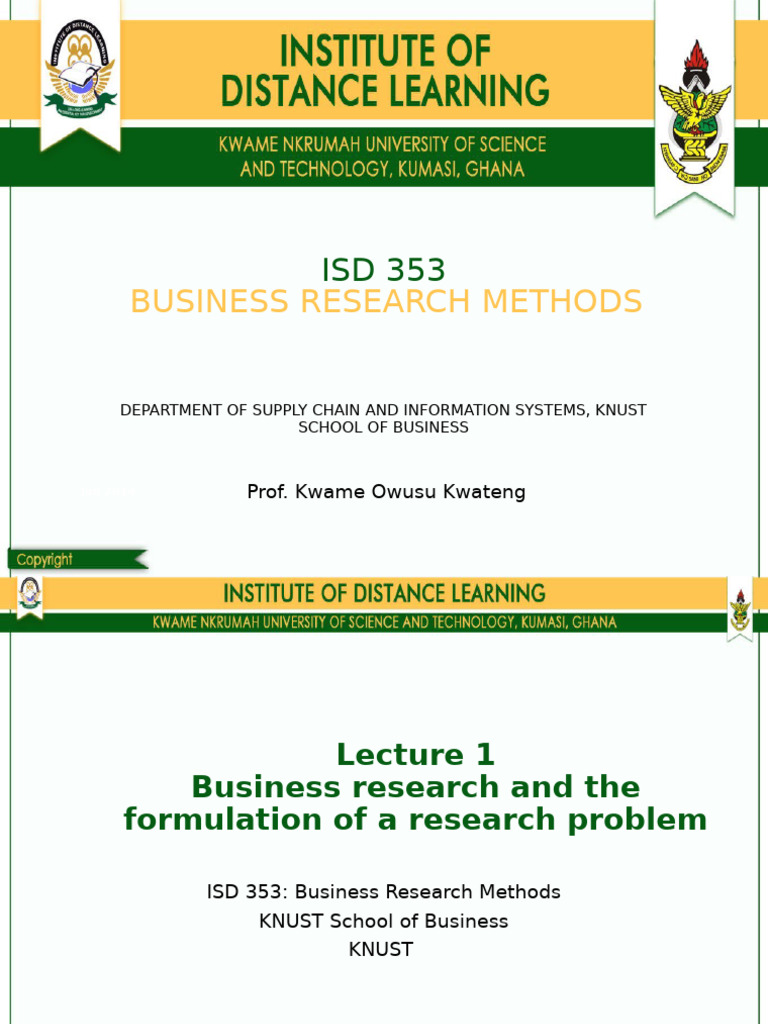 Formulating The Research Problem Lecture 1 | PDF | Methodology | Qualitative Research