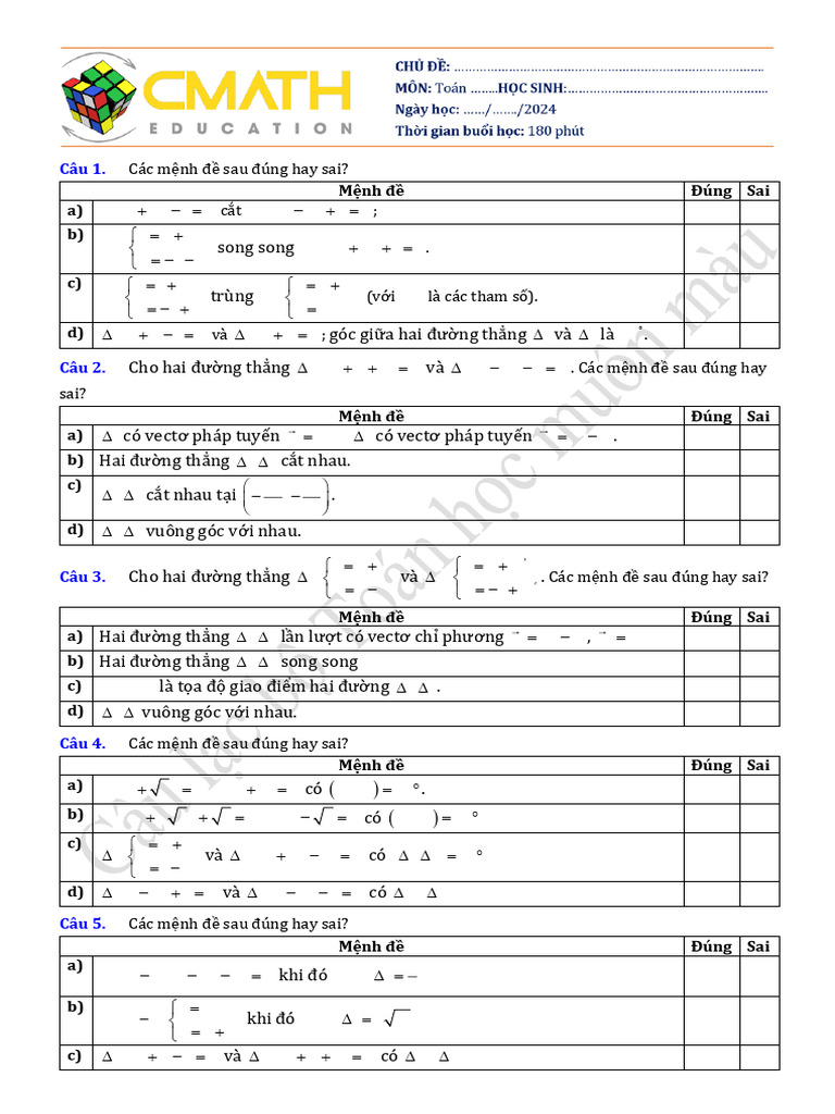 BÀI 20. VI TRI TUONG DOI, GOC, KHOANG CACH - DUNGSAI - HS - CMath | PDF