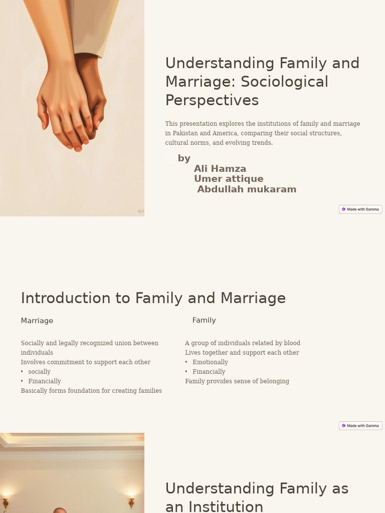 Understanding Family and Marriage Sociological Perspectives | PDF ...
