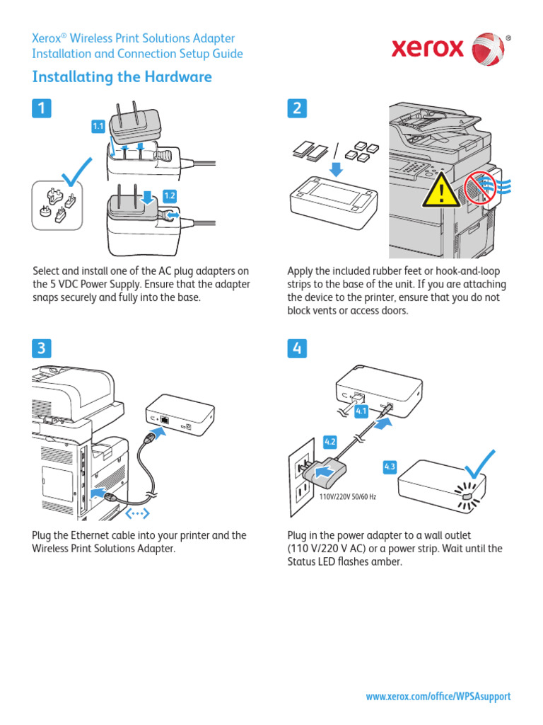 Xerox Wireless Print Solutions Adapter Installation | PDF | Graphical ...