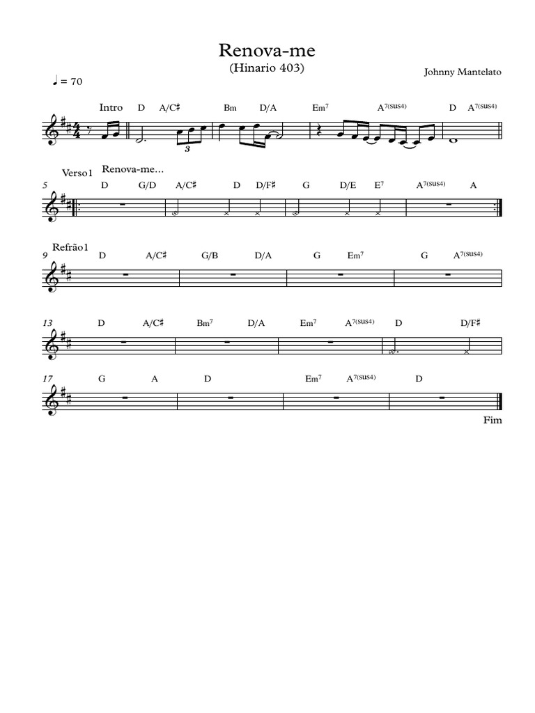 Renova-Me - Partitura Completa | PDF