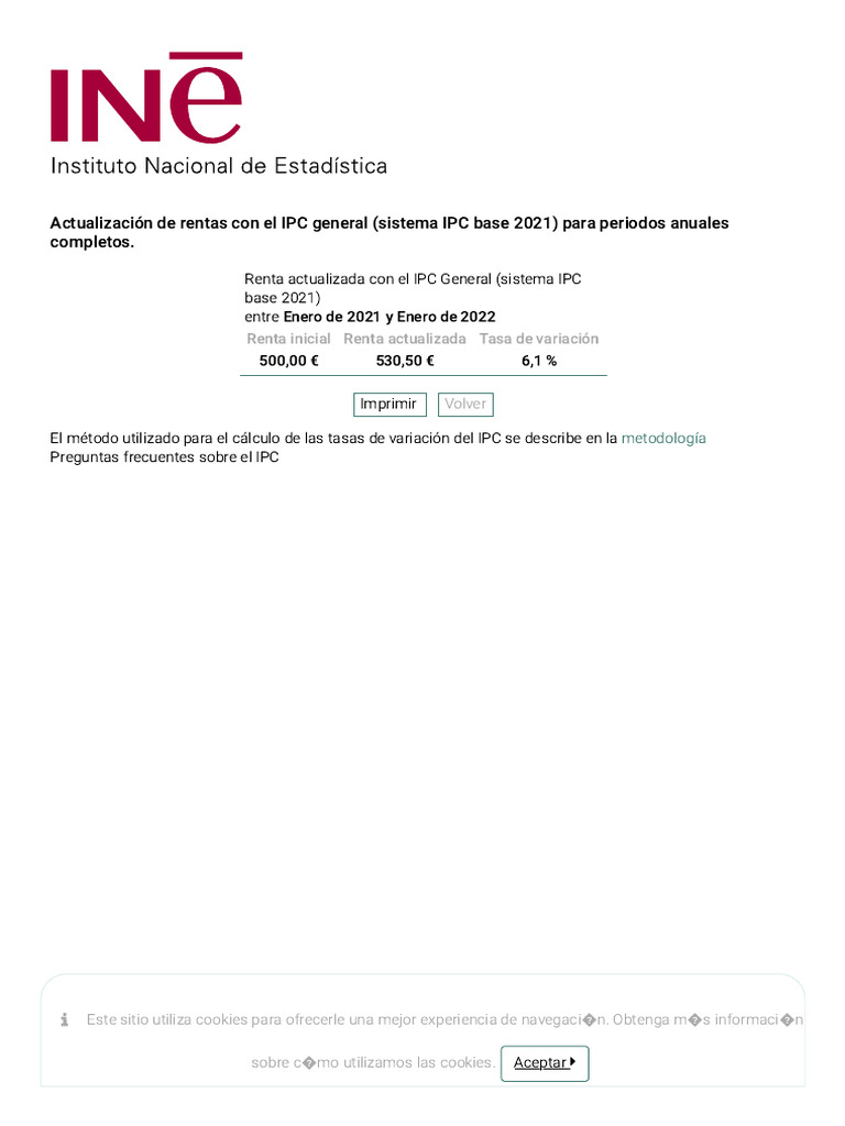 Actualización de Rentas con IPC 2021 | PDF