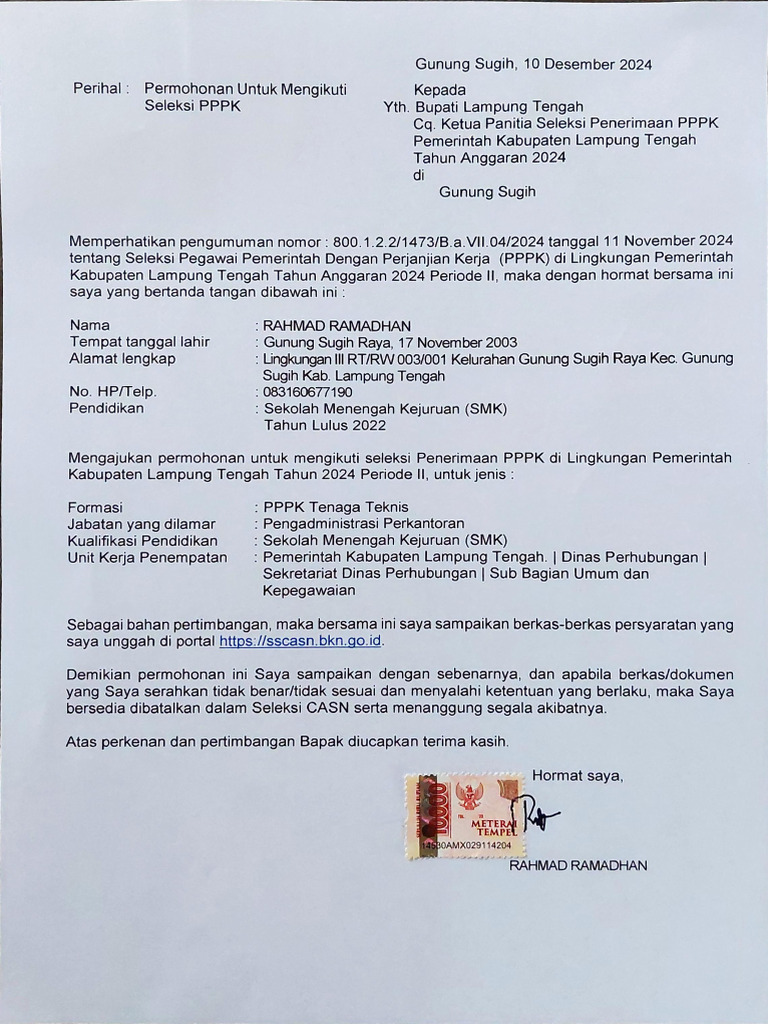 Permohonan Rama | PDF