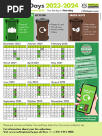 Unley Bin Collection Schedule 2025 | PDF | Waste | Materials