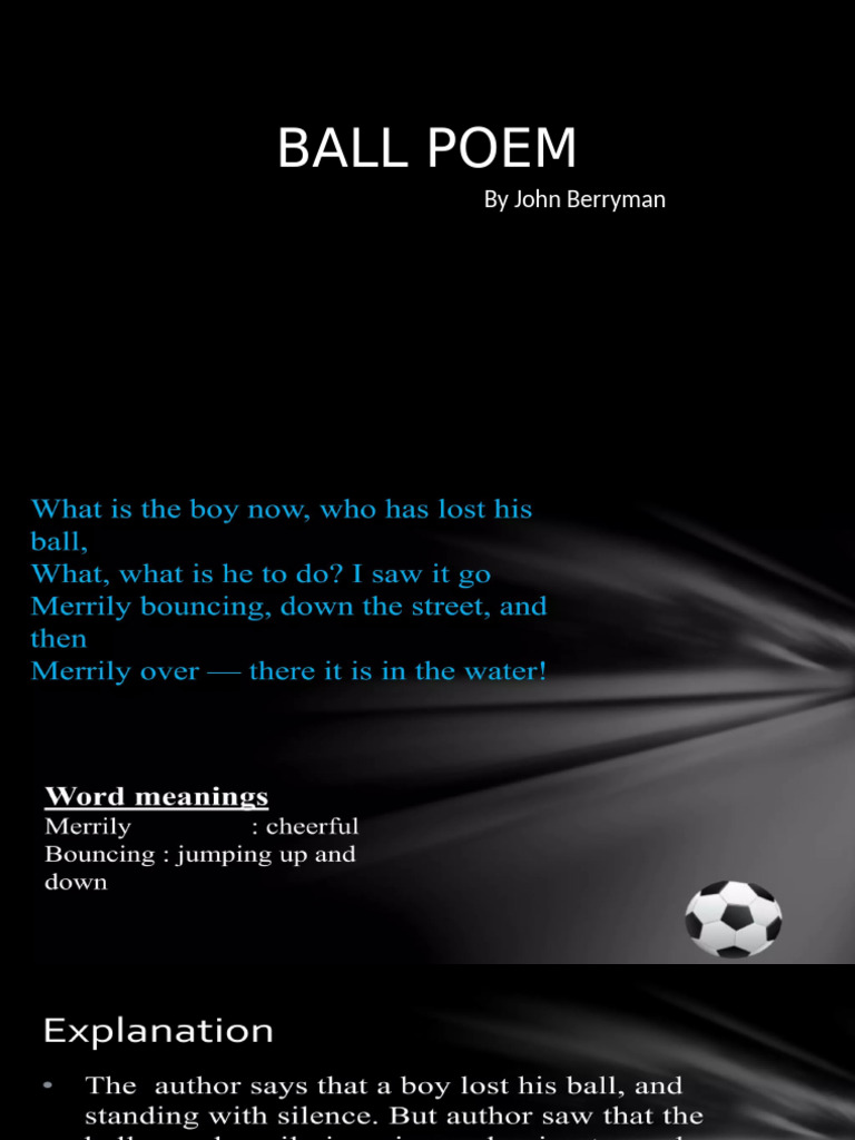 Ball Poem Slide by Ashwanth | PDF