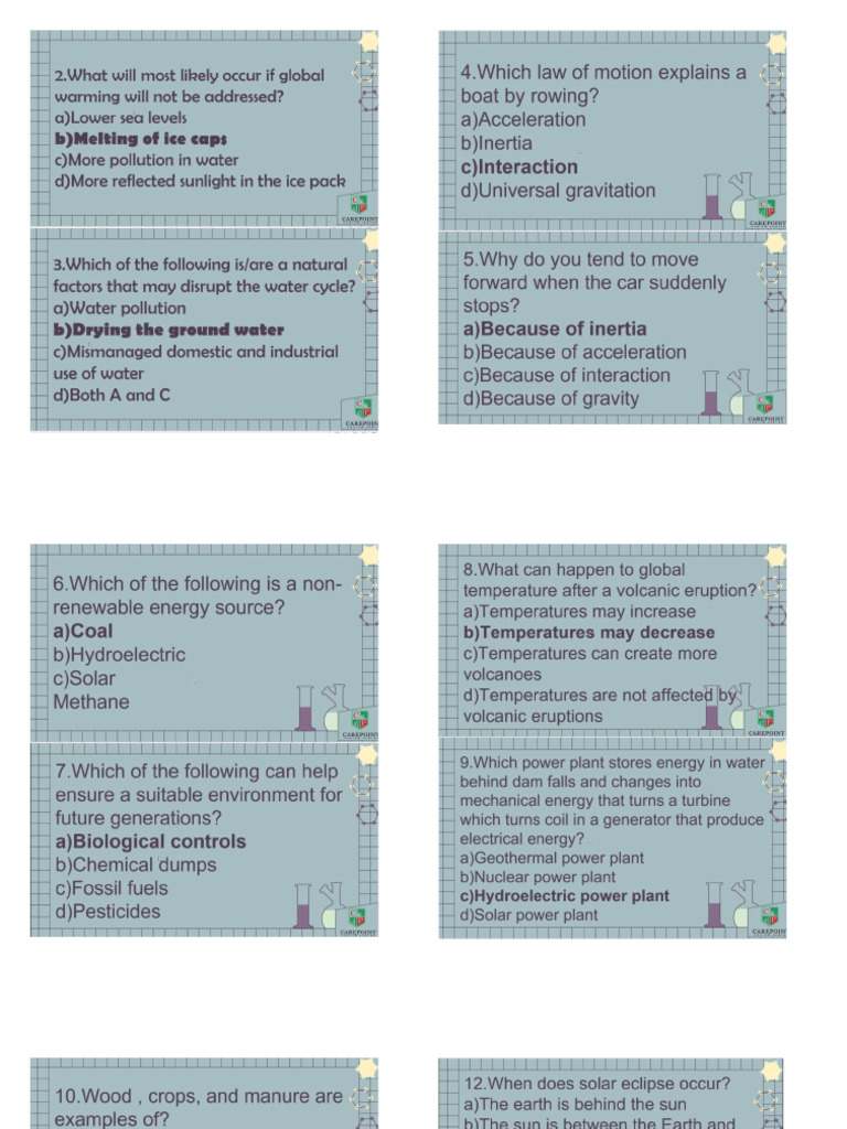 Gen Ed Science Exam | PDF
