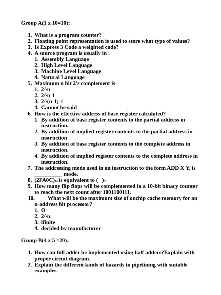 Competitive Question Paper | PDF