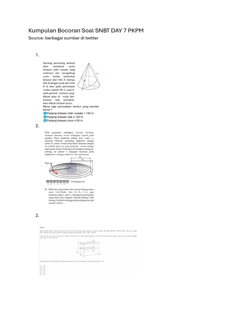Bocoran Soal SNBT 2024 Day 7 PKPM | PDF