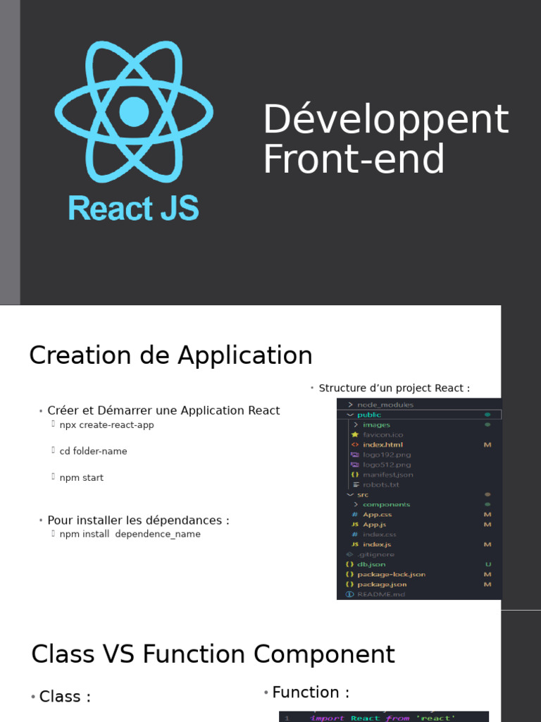 Guide de création d'applications React | PDF