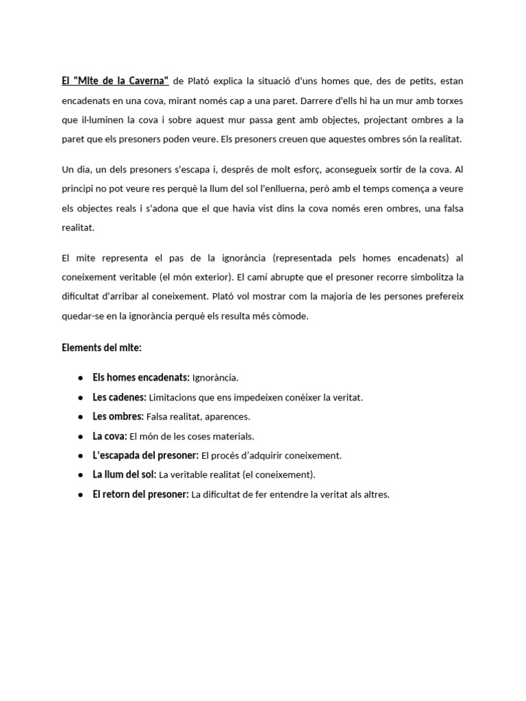 Mite de La Caverna | PDF