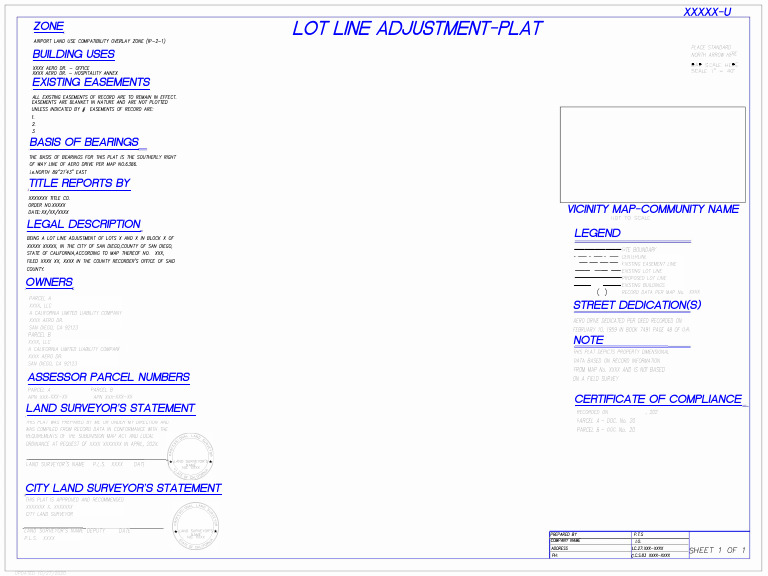 Lot Line Adjustment Plat | PDF | Land Use