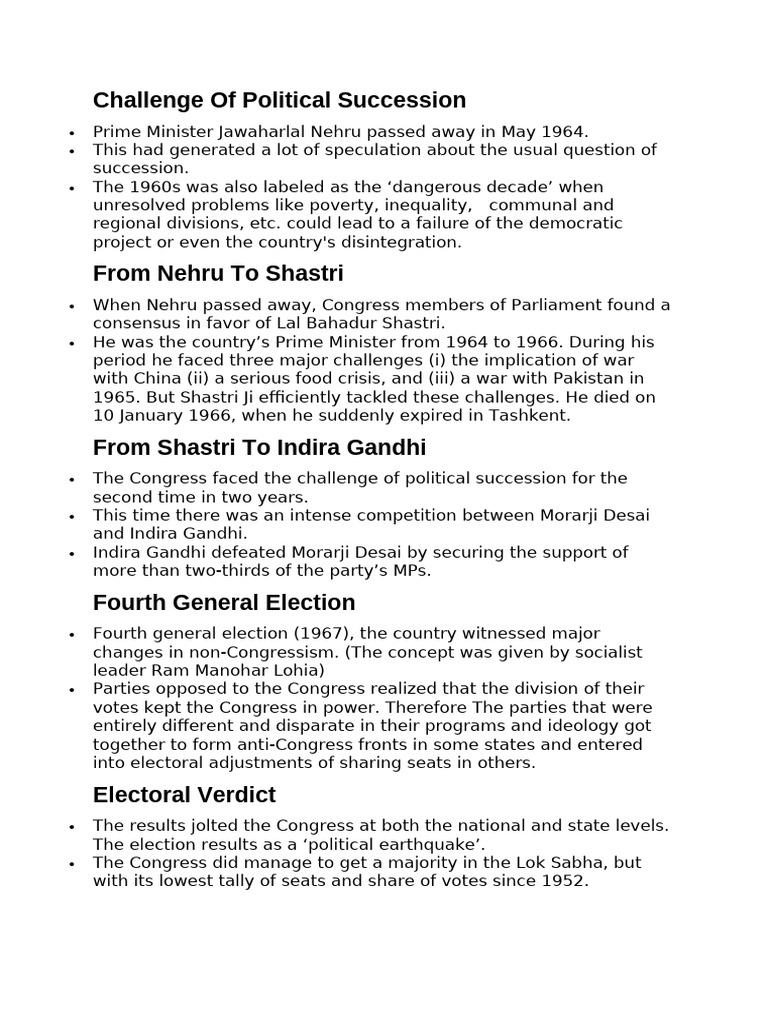 Challenge and Restoration of Congress System | PDF | Government ...