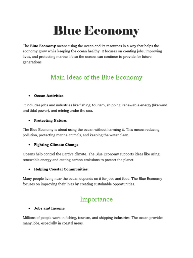Blue Economy | PDF