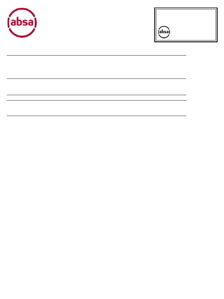 ABSA Business Account Statement Summary | PDF | Fee | Automated Teller ...