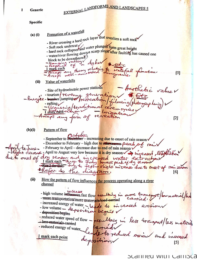 Geo O'Level N2020 P2 Marking Guide | PDF