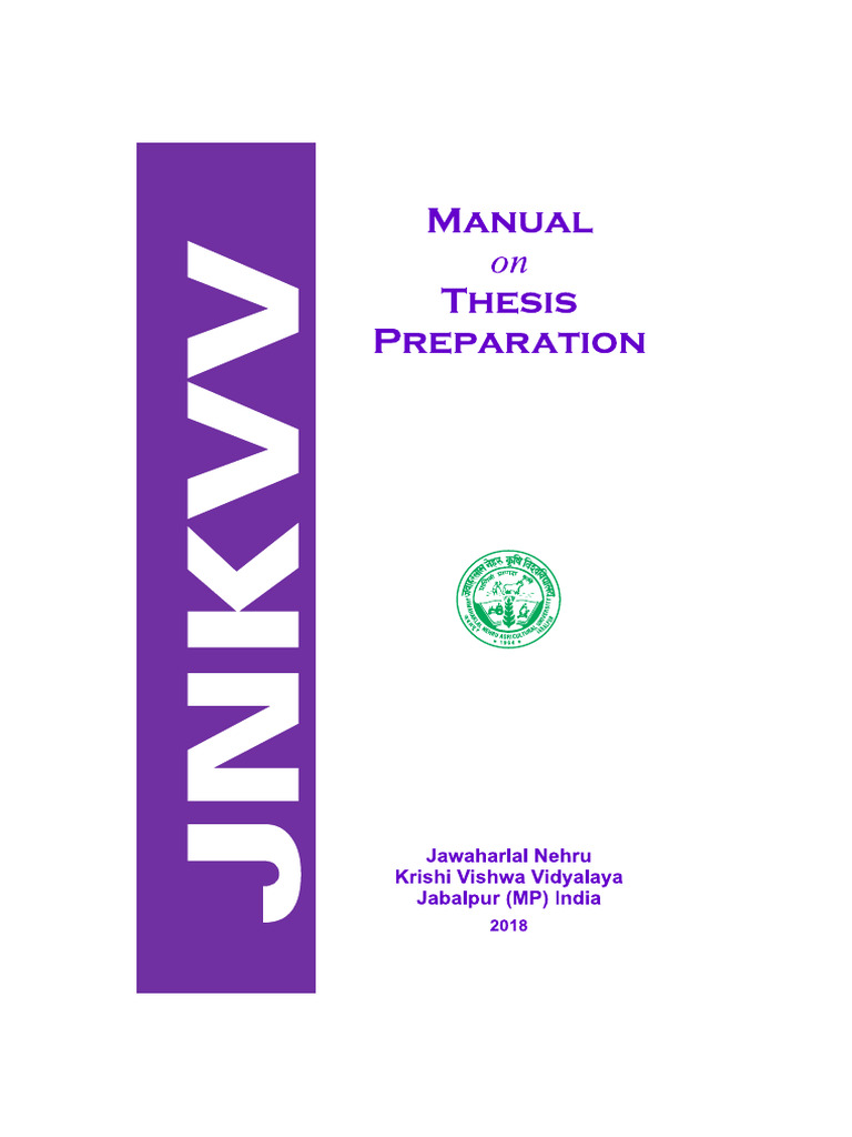 Manual On Thesis Preparation 2018 | PDF | Thesis | Experiment