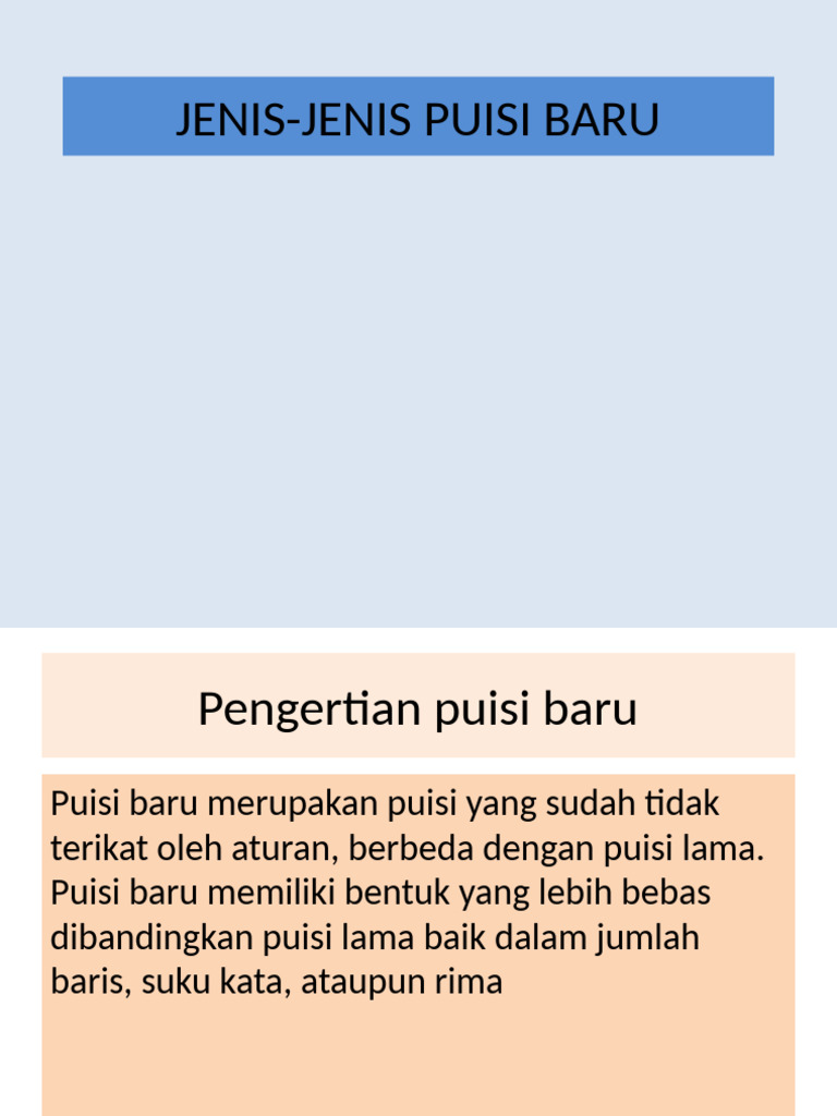 Jenis-Jenis Puisi | PDF