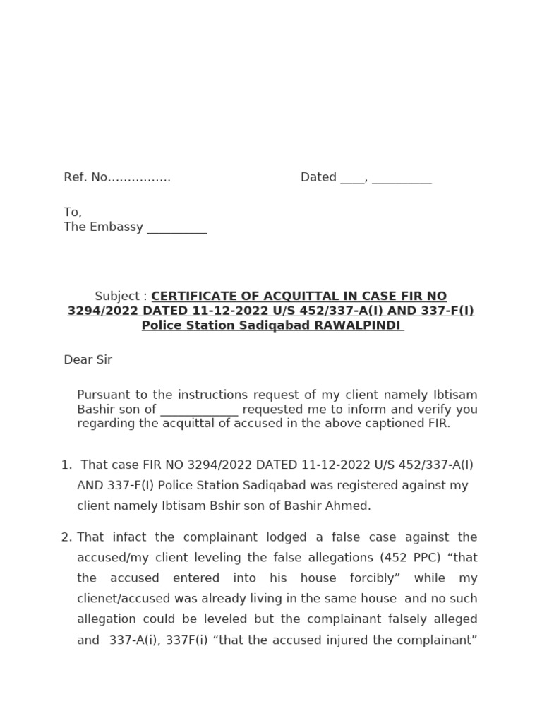 Letter Verification Embassy Joyia. | PDF