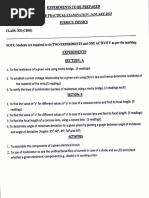 Class XII List of Physics Practical | PDF