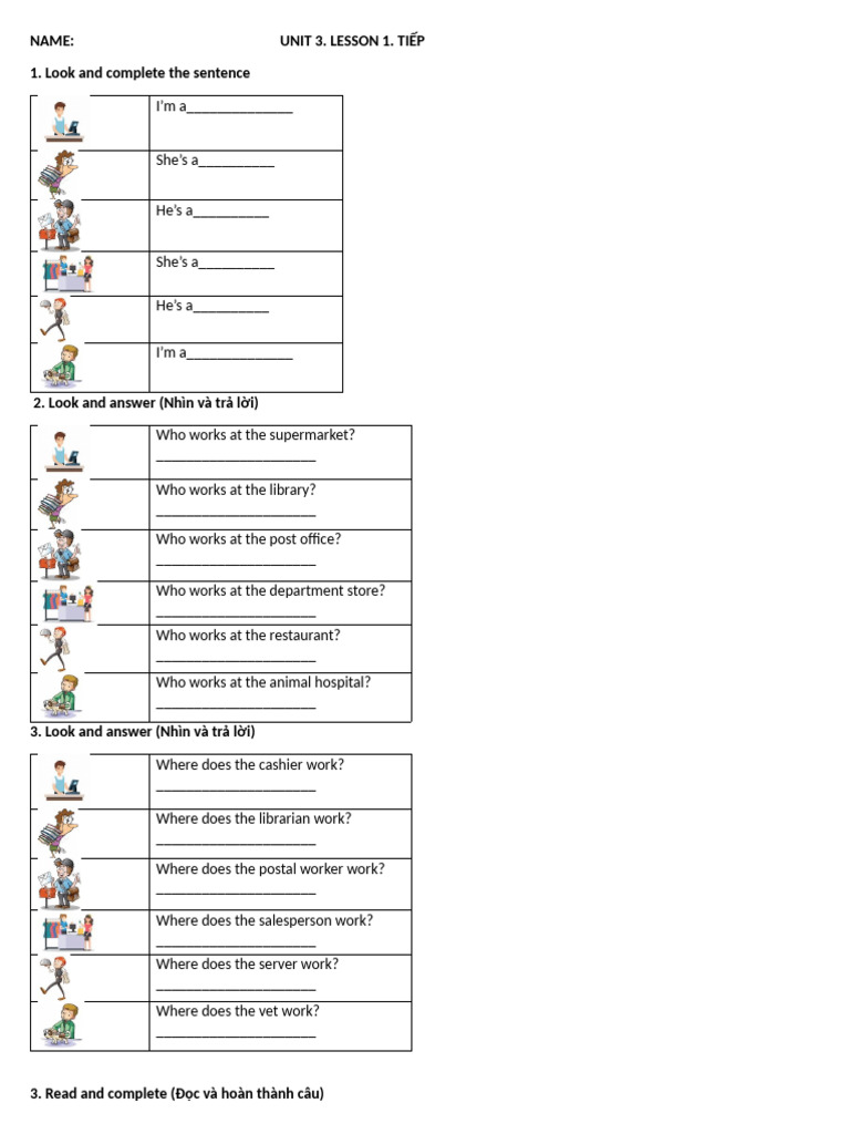 Unit 3. lesson 1. tiếp | PDF | Marketing | Retail Buildings