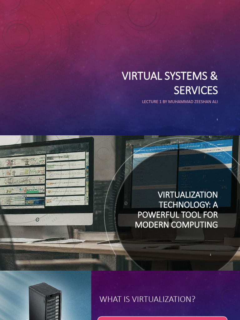 Virtual Systems & Services Lecture 1 | PDF | Virtualization | Virtual Machine