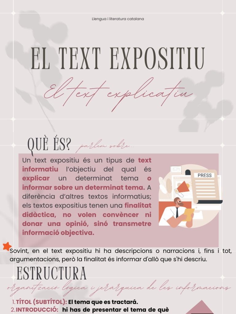 El Text Expositiu. Projecte 2 | PDF