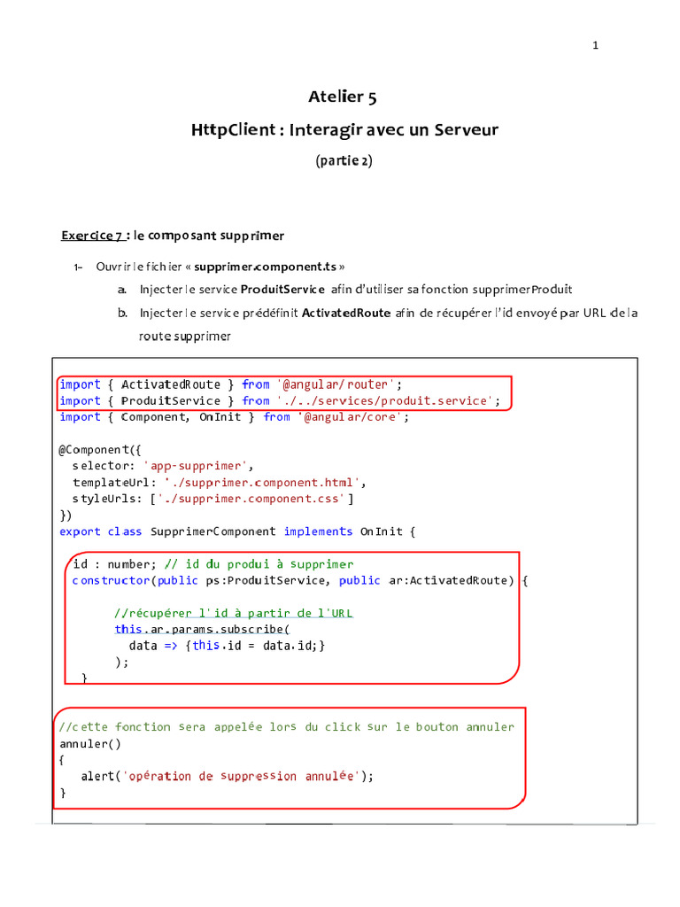 TP5-part2 (Interagir Avec Un Serveur) | PDF