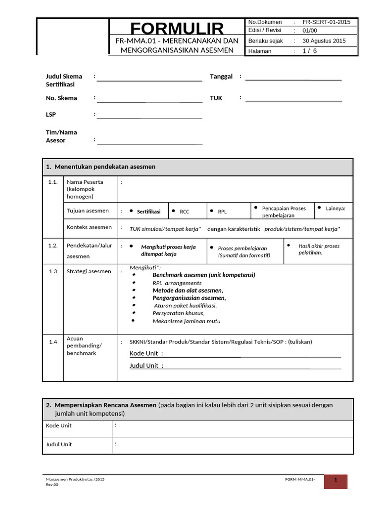 FORM MMA - Rev.02 Edit | PDF