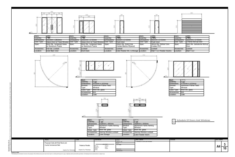 A4 Doors and Windows Schedule | PDF | Door | Window