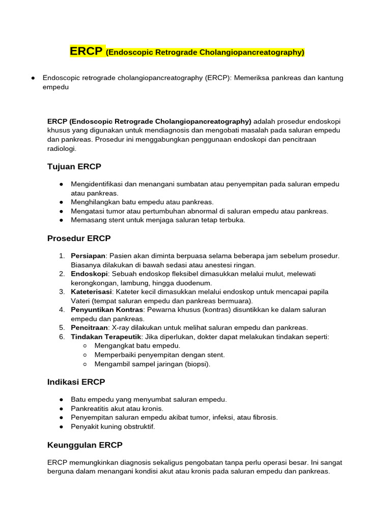 ERCP | PDF