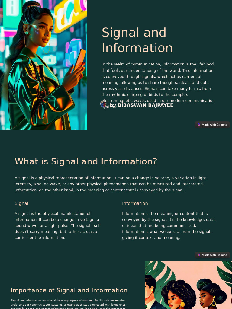 Understanding Signal and Information | PDF | Information | Communication