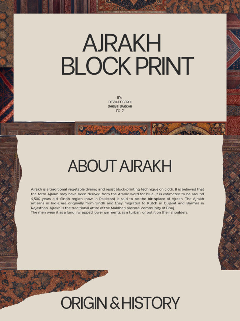 Ajrakh Block Printing Techniques | PDF | Textiles