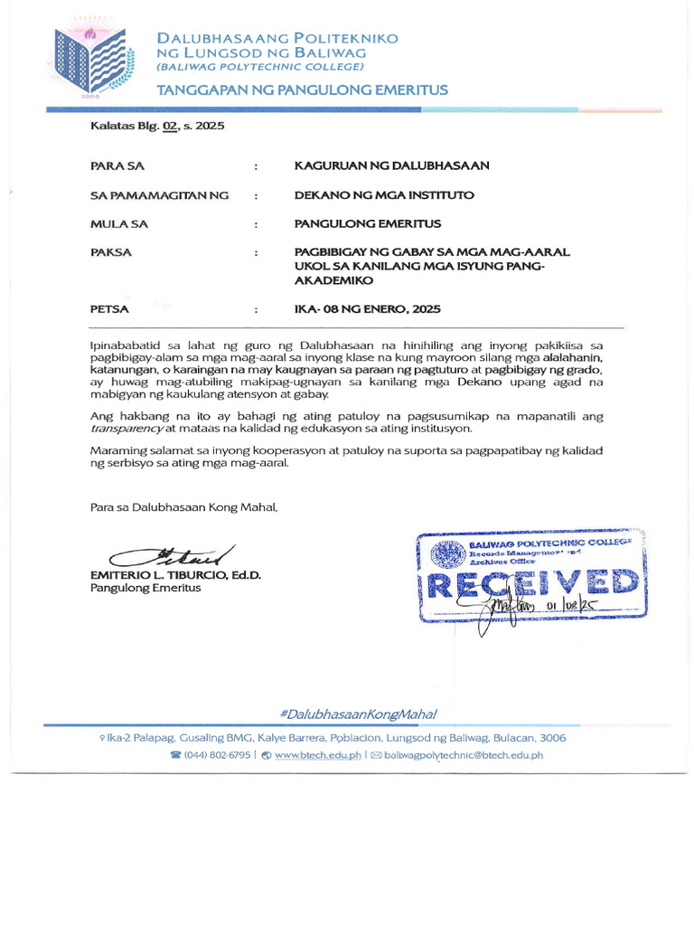 Kalatas Blg. 02 S. 2025 | PDF