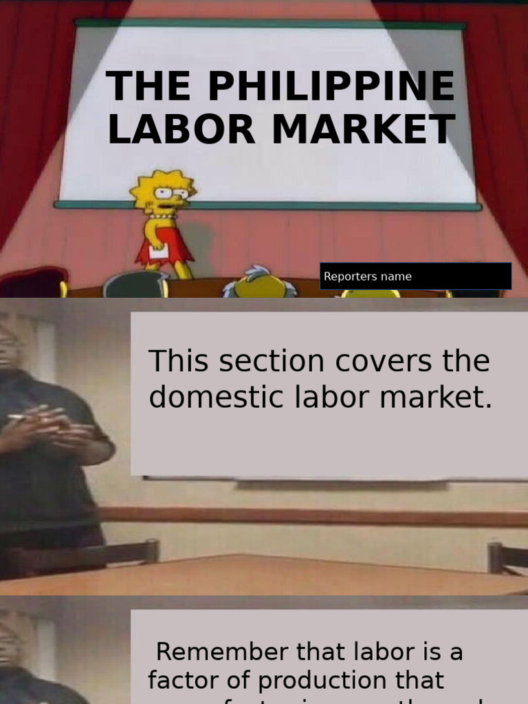 Philippine Labor Market (Lamboson, Crystal Jhoy) | PDF | Unemployment | Labour Economics