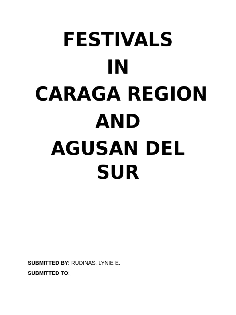 List of Festivals in Caraga Region | PDF | Festival | Dances